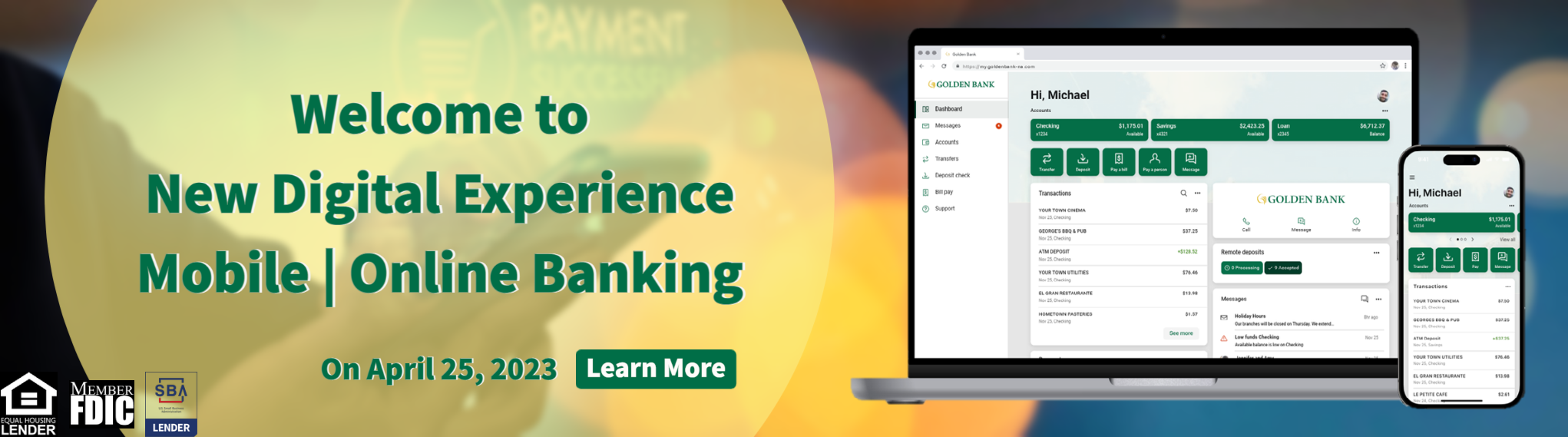 Home :: Golden Bank, N.A.